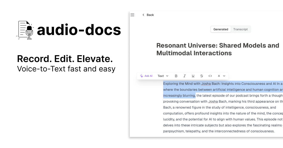 Transcribe Audio to Text fast and easy